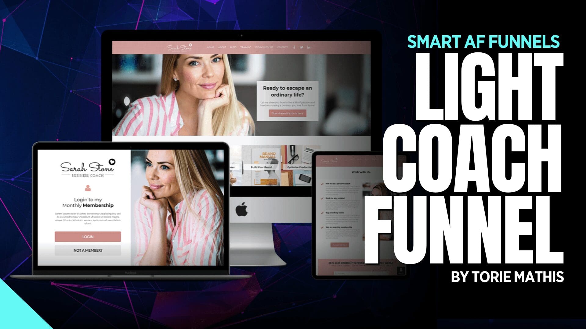 Light Coach Website and Funnel Template - Torie Mathis